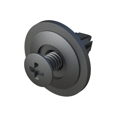 Two piece reusable rivet - ISC Plastic Parts