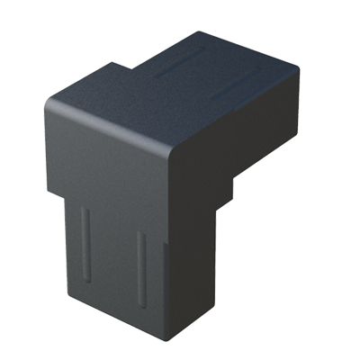 Elbow connector for rectangular tubes - ISC Plastic Parts