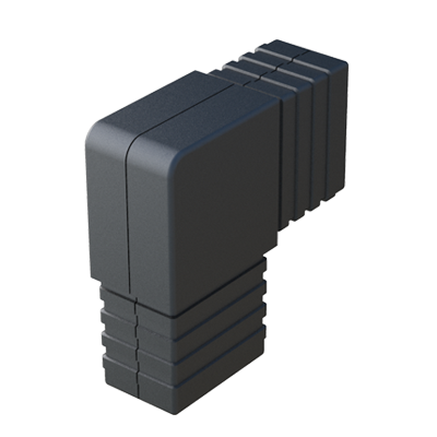 Elbow connector for rectangular tubes - ISC Plastic Parts