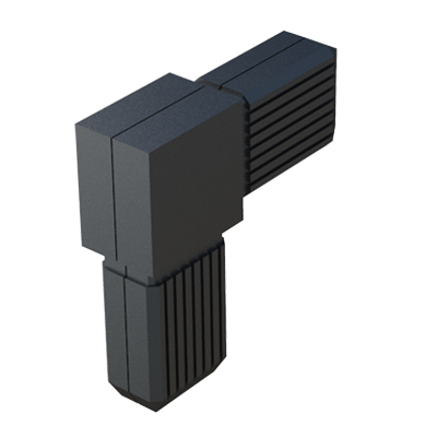 Elbow connector for rectangular tubes - ISC Plastic Parts